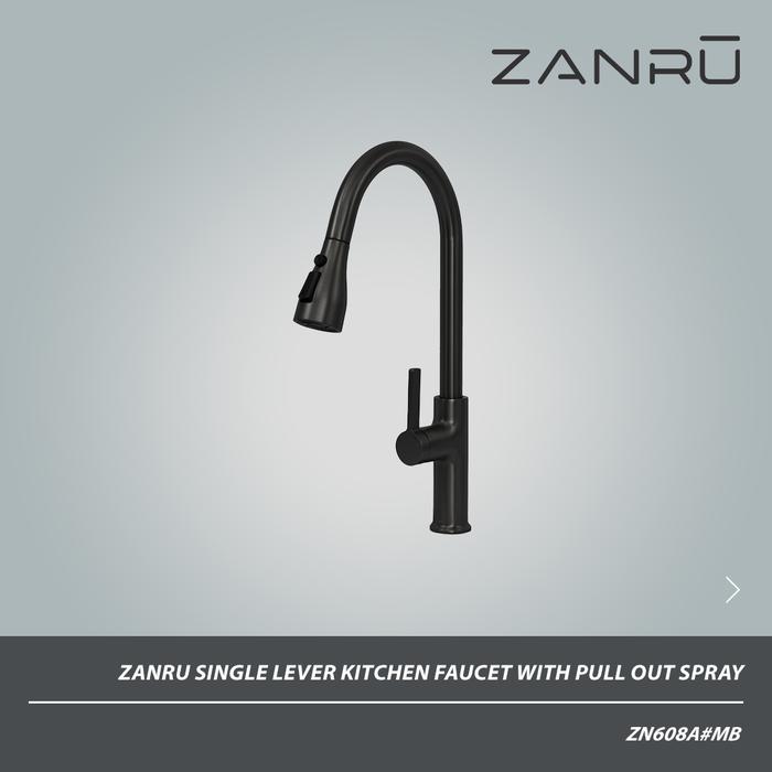 Promo ZANRU Lavatory Faucet ZN608A | Kran Dapur l - Keran - Matte Black ...