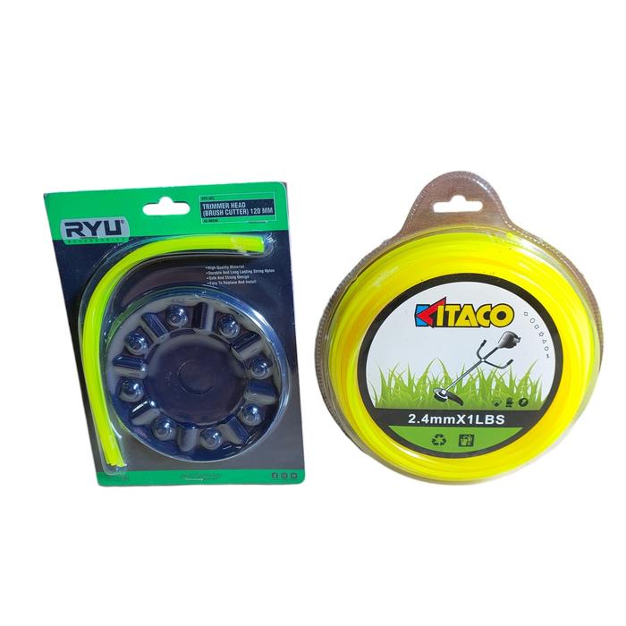 Jual Original Pisau Senar Potong Rumput 84 Meter BONUS Dudukan Senar ...