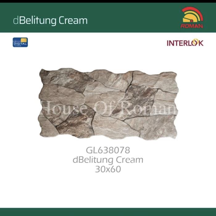 Jual Roman Keramik dBangka Fosil Interlok 30x60/Keramik Dinding Depan ...