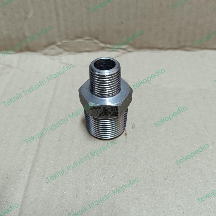 Jual Reducer Double Nepel 2" x 11/2" inch Besi Class 3000 Psi Drat NPT ...