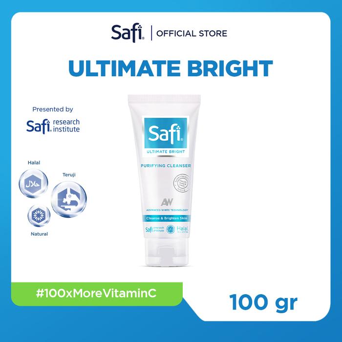 Promo SAFI ULTIMATE BRIGHT PURIFYING CLEANSER 100GR - Foam Cleanser ...