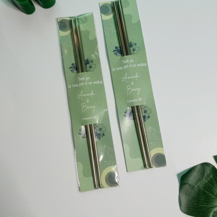 Jual Sumpit stainless/souvenir sumpit /souvenir/gift/bisa custom design ...