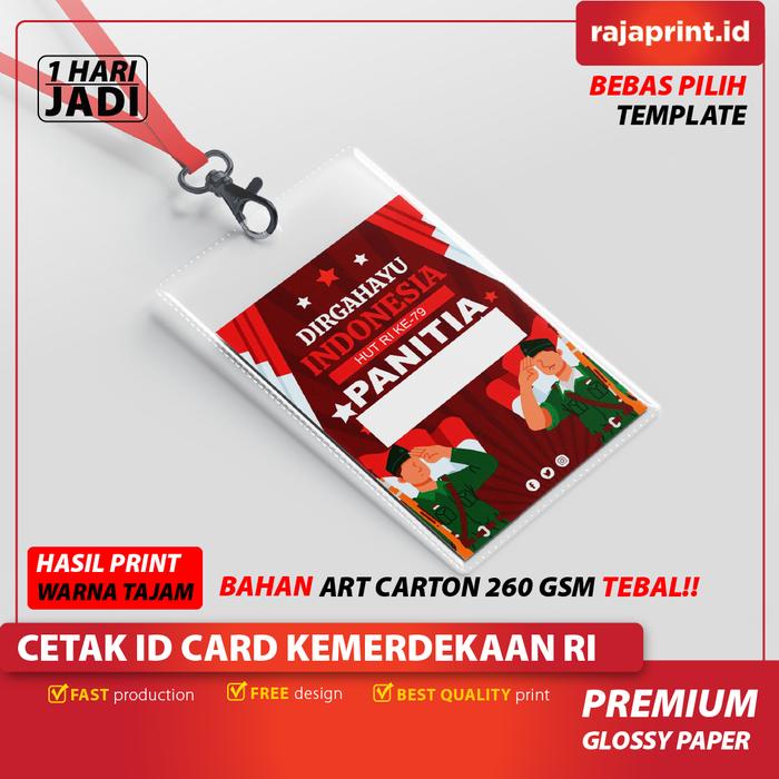 Jual ID CARD NAMETAG PANITIA 17 AGUSTUS LOMBA KEMERDEKAAN AGUSTUSAN ...