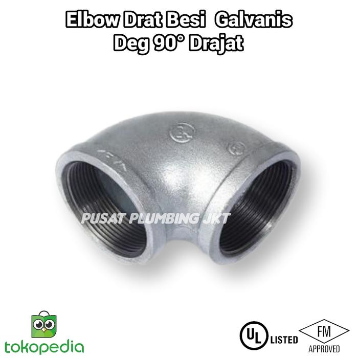 Jual Elbow drat besi galvanis 3" inch / Keni drat galvanis / Knee ...