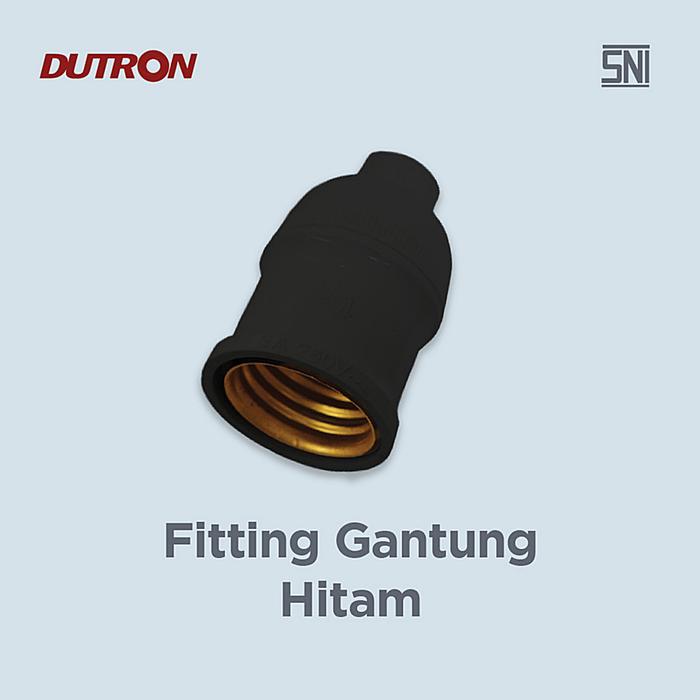 Jual DUTRON Fitting Lampu Gantung Hitam Putih Fiting Piting E27 E 27 ...