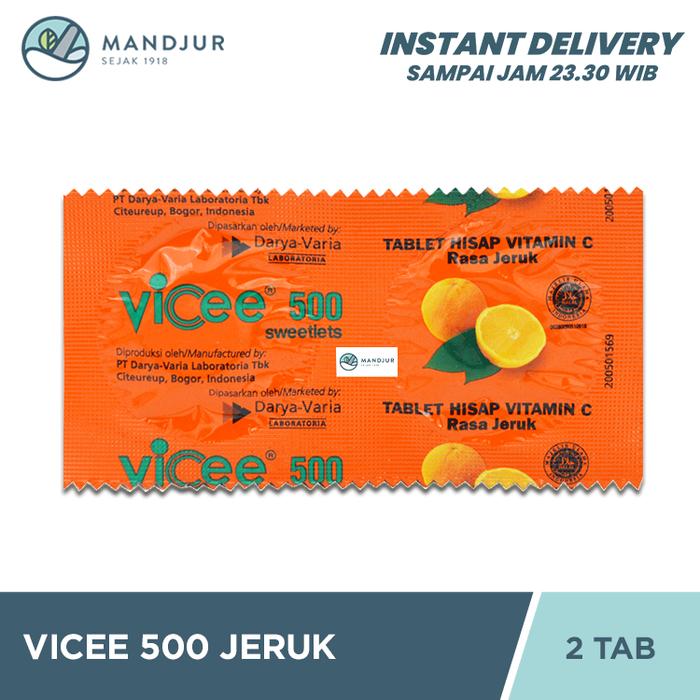 Jual Vicee 500 Mg Jeruk 2 Tablet - Tablet Hisap Vitamin C 500 Mg ...