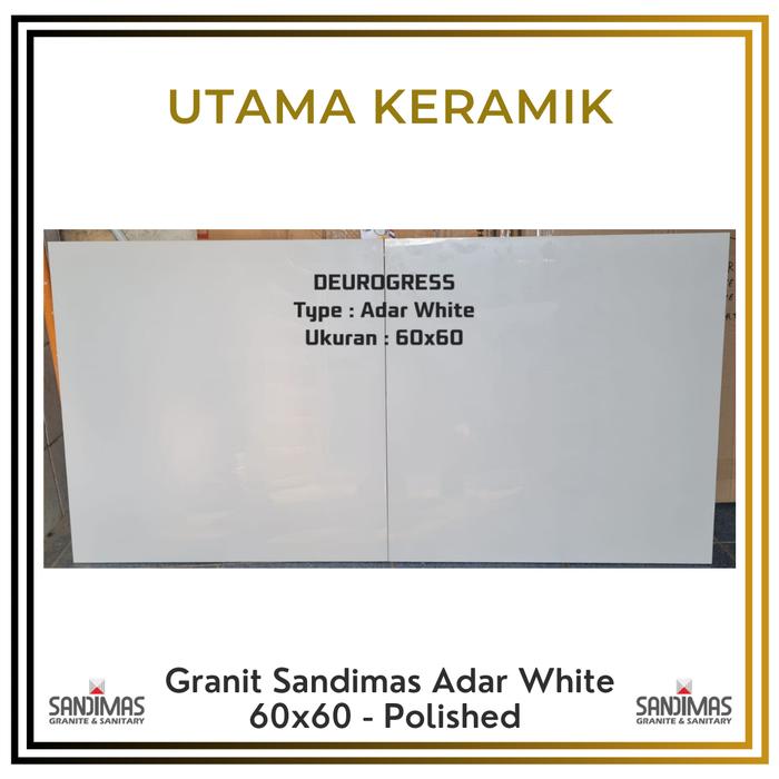 Jual Granit sandimas 60x60 adar white glossy - Granit lantai kilap - Granit dinding kilap - Kota ...