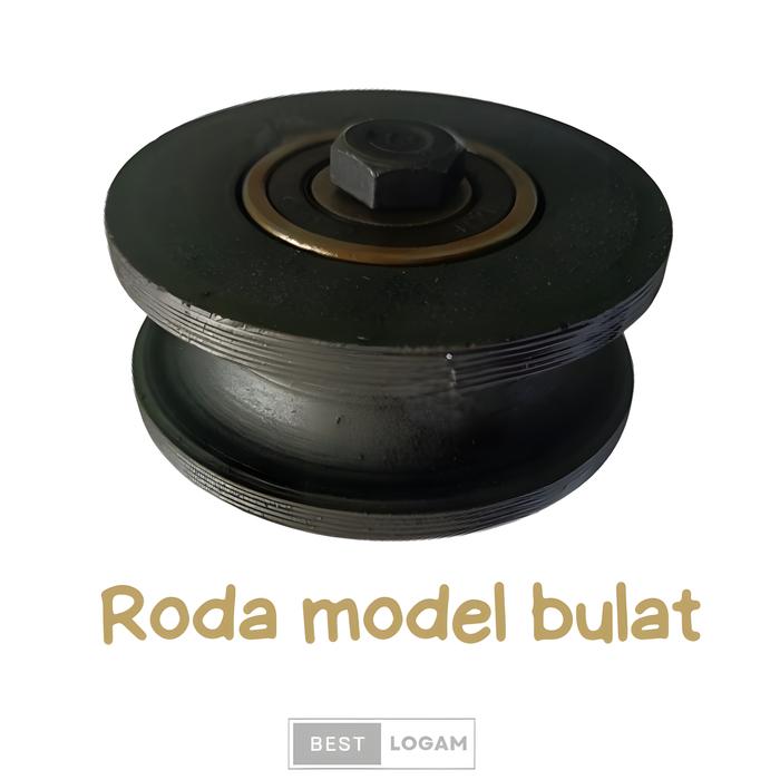 Jual Roda bubut roda pagar SUPER BLACK 6cm roda only tanpa casing ...