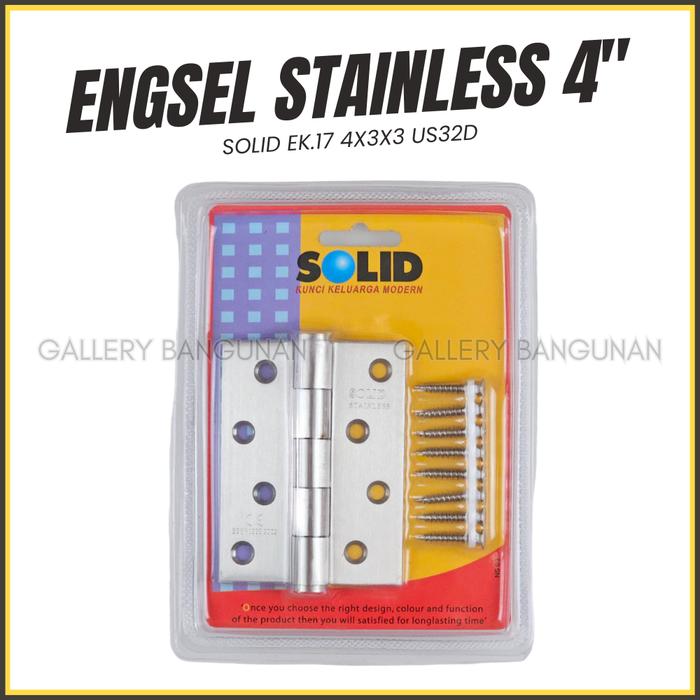 Jual Solid Engsel Stainless EK.17 4x3x3 4BB US32D Untuk Jendela Cendela ...