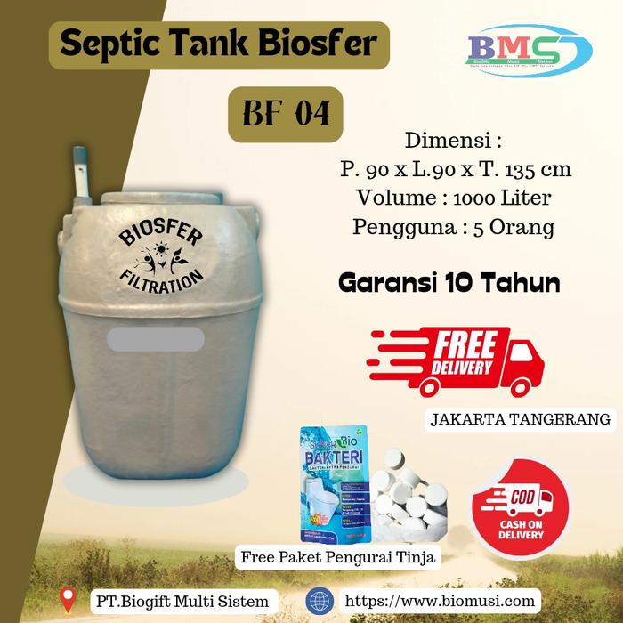 Jual Septic Tank 1000 Liter Biomaster, Septic Tank Fiberglass ...