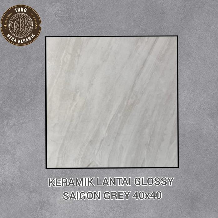 Jual Keramik Lantai Glossy Saigon Grey 40x40 - Jakarta Utara - Mega ...