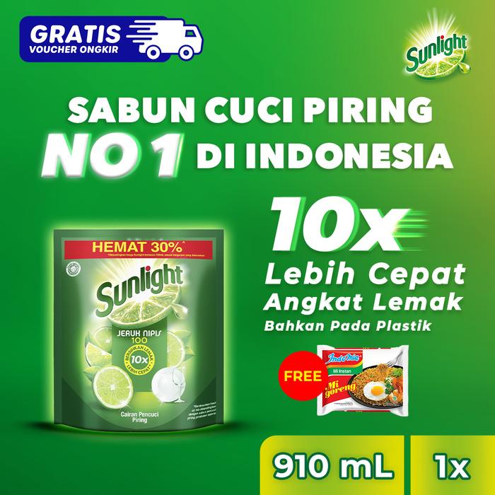 Promo Sunlight Sabun Cuci Pencuci Piring Cair Jeruk Nipis Lime 910ml ...