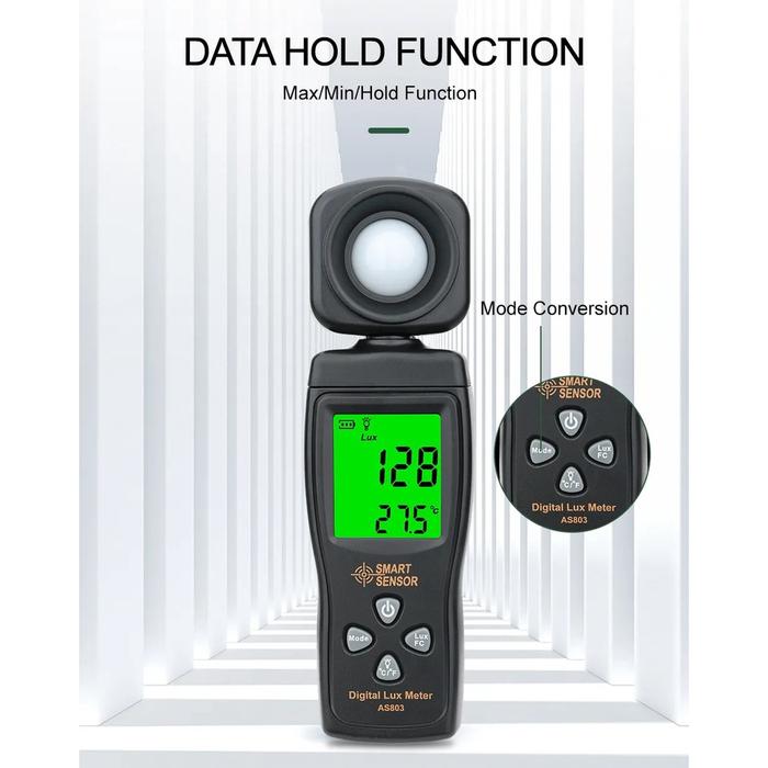 Jual Lux Meter AS803 Smart Sensor Alat Ukur Intensitas Cahaya Light ...