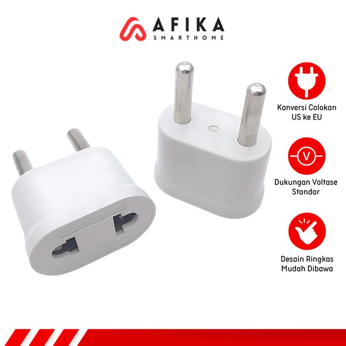 Promo Adapter Converter Steker Sambungan Colokan Pipih Gepeng Ke Bulat ...