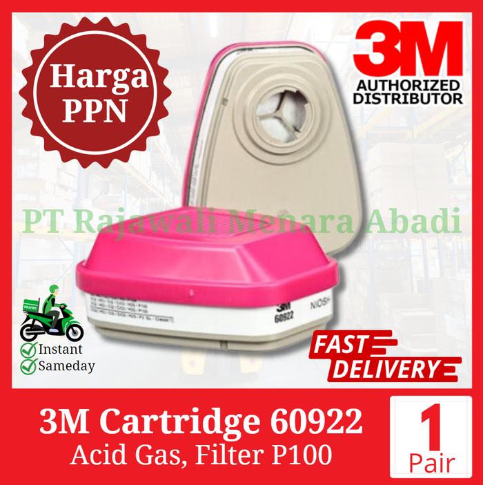 Jual 3M Acid Gas Cartridge/Filter, 60922, P100 (isi 2 Pcs) - Jakarta ...