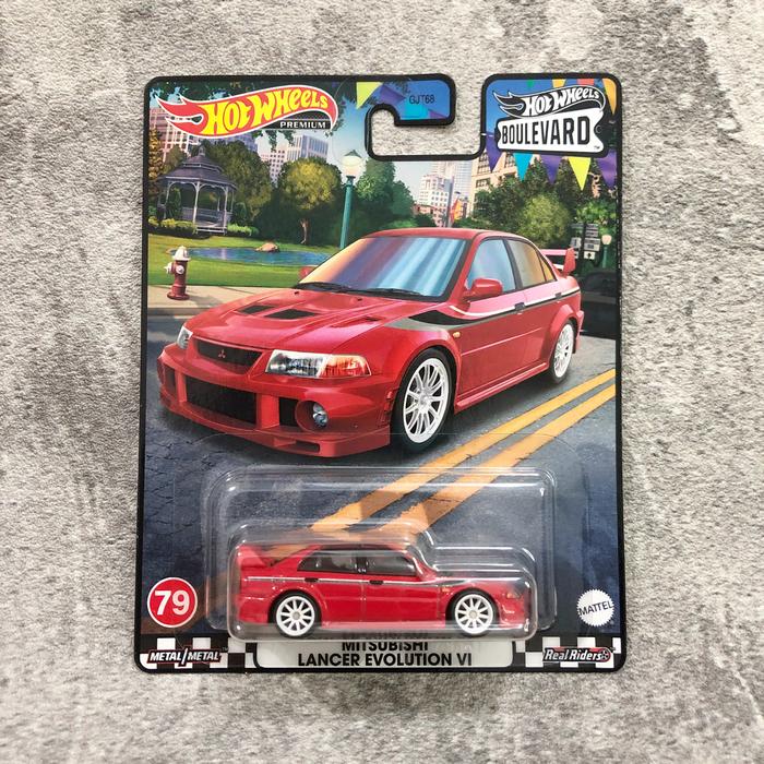 Jual Hot Wheels Premium Mitsubishi Lancer Evolution VI Merah Tommi ...