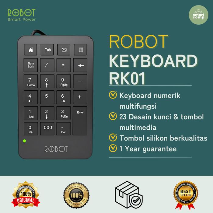 Jual Robot Keyboard Numerik Numpad USB RK01 Black - Kota Surabaya ...