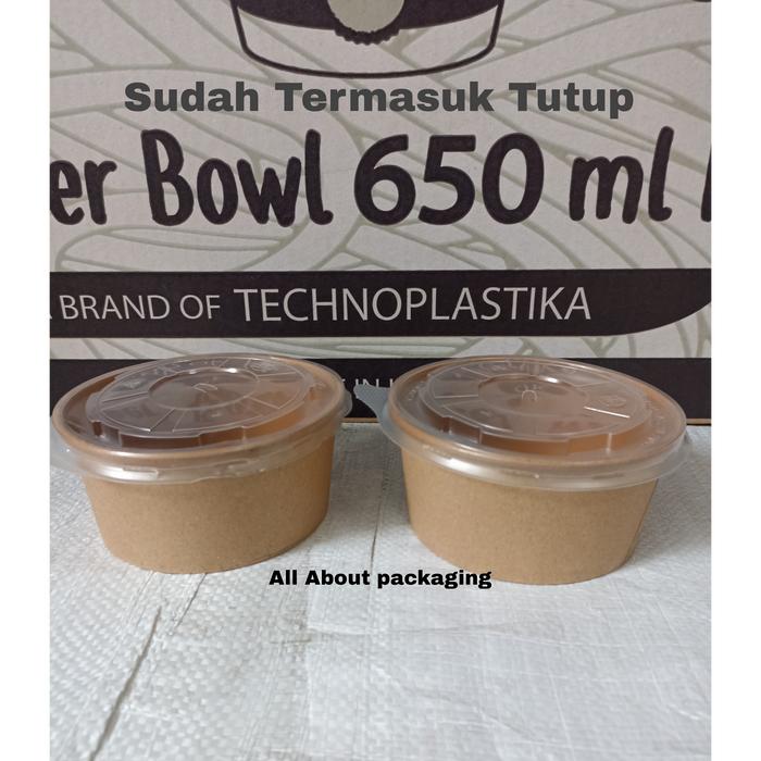 Jual paper bowl uk: 600 ml / mangkok kertas - Kota Tangerang - All ...