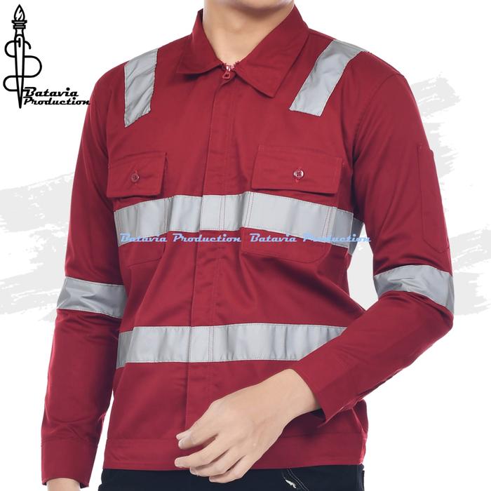 Jual Baju Kemeja Wearpack Safety Zipper Tambang Proyek Seragam Kerja ...