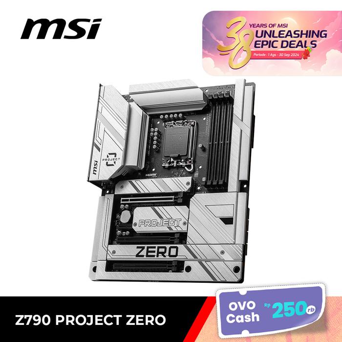 Promo Motherboard MSI Z790 PROJECT ZERO (LGA1700, Z790, DDR5, USB3.2 ...