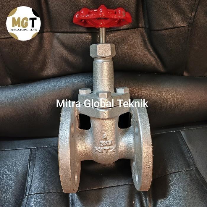 Jual Gate Valve Kitz Steam 1/2" Inch / DN15 Flange JIS 10K FCMB ...