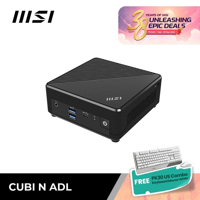 Promo MSI Mini Pc Cubi N ADL Kit Barebone - Intel Alder Lake N100 Cicil ...