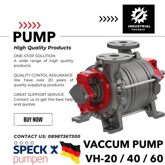 Jual SPECK PUMPEN VACUUM PUMP VH 20-41-10 (CI/BR/SS/MS) SIHI LOHE - 25003 LIQUID RING POMPA ...