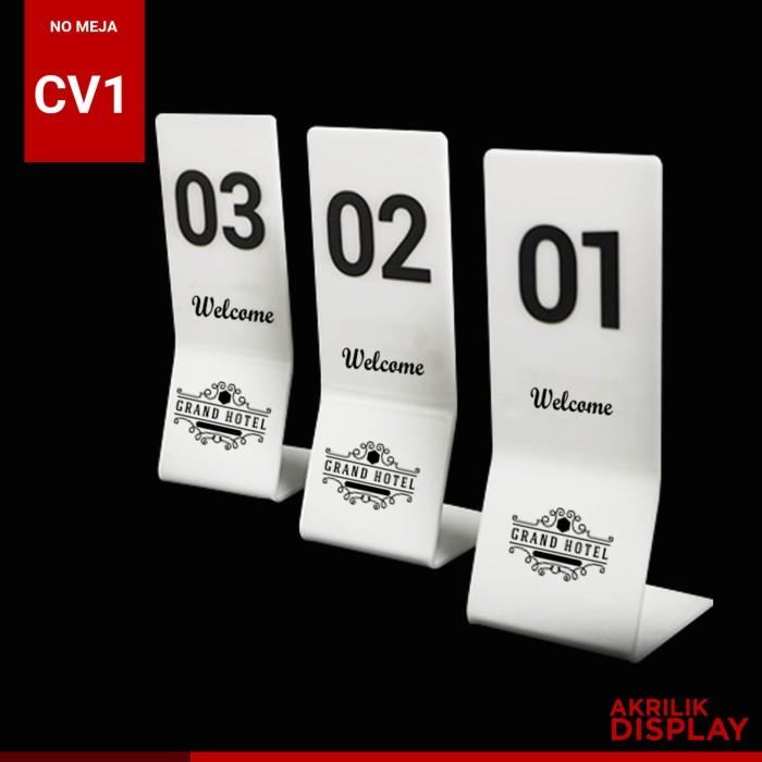Jual nomor meja / penanda meja / akrilik nomor meja / nomor meja custom ...