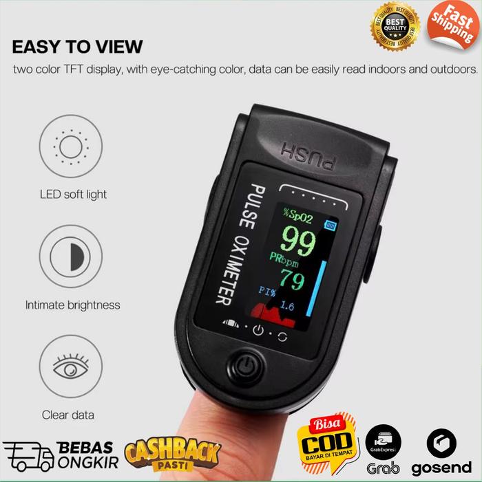 Promo Oxy Pro Alat Ukur Oksigen dan Detak Jantung Digital Fingertip ...