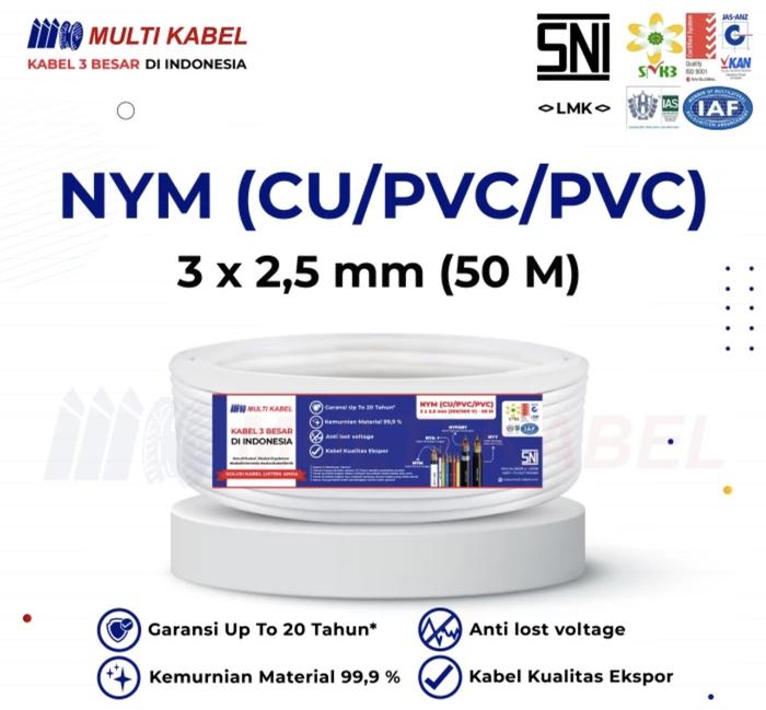 Jual Kabel Listrik NYM 3x2,5mm Multi @50meter - Kota Bandar Lampung ...
