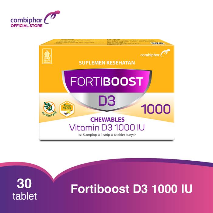 Promo Fortiboost D3 1000 (30 tablet) – Vitamin D3 1000 IU Tablet Kunyah ...