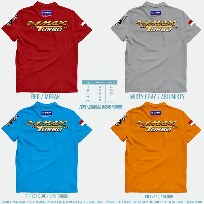 Jual KARIMAKE Polo Shirt Kaos Kerah Polo Motor YAMAHA NMAX TURBO LOGO ...