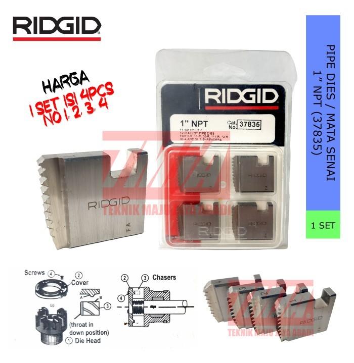 Jual RIDGID Pipe Dies Mata Senai 12R 1" NPT 37835 - Jakarta Barat ...