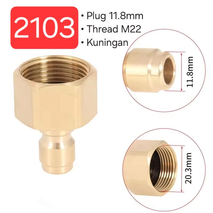 Jual COUPLER JET CLEANER KUNINGAN KOPLER QUICK COUPLING SAMBUNGAN STEAM ...