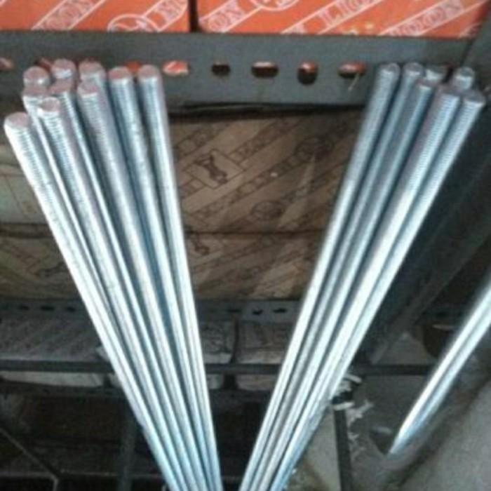 Jual asdrat besi putih m8 - long drat besi galvanis m8 x 1 meter drat 1 ...