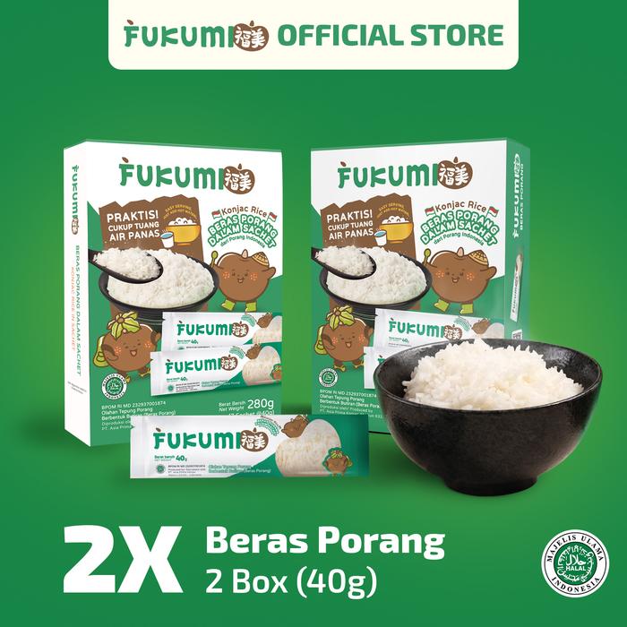 Promo FUKUMI Beras Porang 2 Box Sachet - Konjac Rice Shirataki - Kota ...