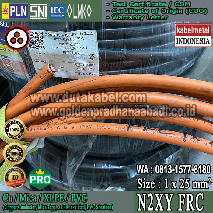 Jual Kabel N2XY FRC 1x25 mm2 METAL /1 x 25 mm2/1x25mm2/1x25 mm/1x25mm - Kab. Bekasi - CV. DUTA ...