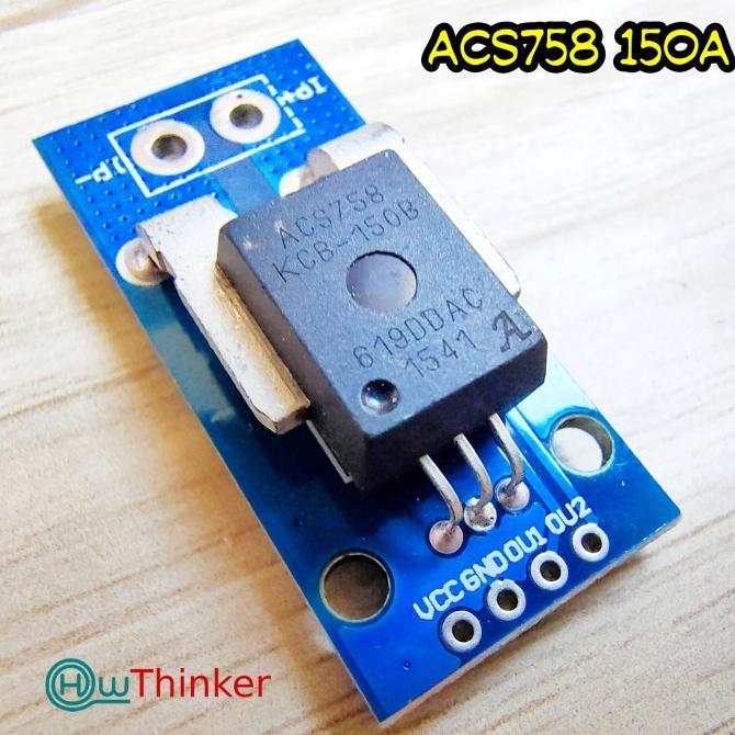 Jual MODUL SENSOR ARUS HALL CURRENT SENSOR 150A ACS758 AC OR DC FOR ...