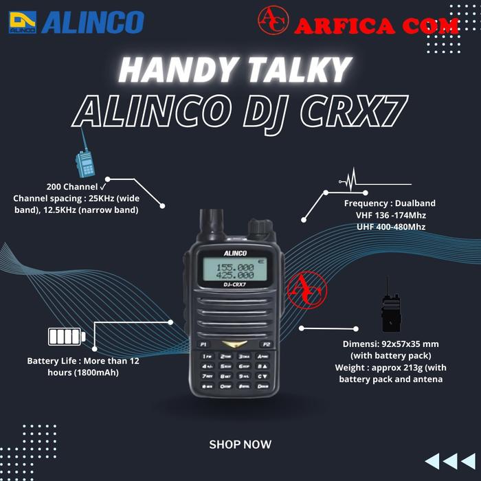 Jual HT ALINCO DJ-CRX7 DUALBAND - HT ALINCO DJ CRX 7 VHF / UHF ORIGINAL - Jakarta Barat - ARFICA ...