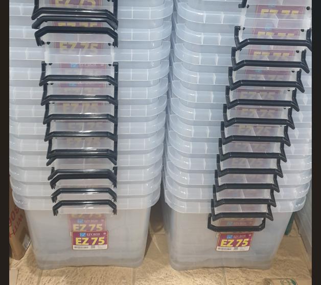 Jual Container Box Ezy CB 75 Liter Roda Bening Transparan Kualitas ...