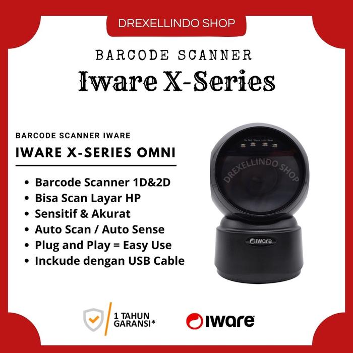 Jual 2D OMNI Barcode Scanner Iware X-Series 208 EFAKTUR (QR CODE/PDF417/E-FAKTUR) - Kota ...