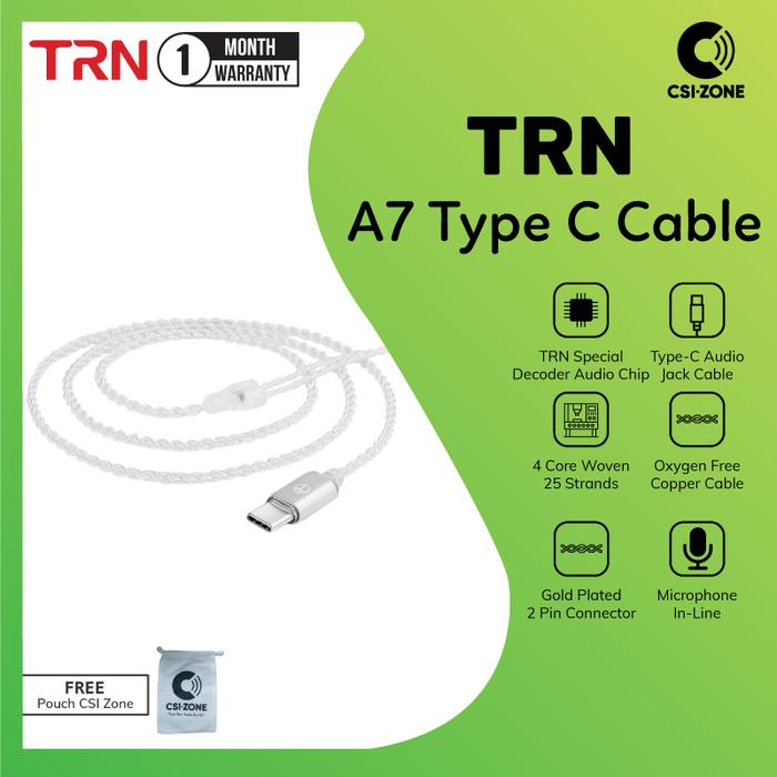 Promo TRN A7 / A7 TC / A7-TC SPC Upgrade Cable With Type C and Microphone - Kota Tangerang ...