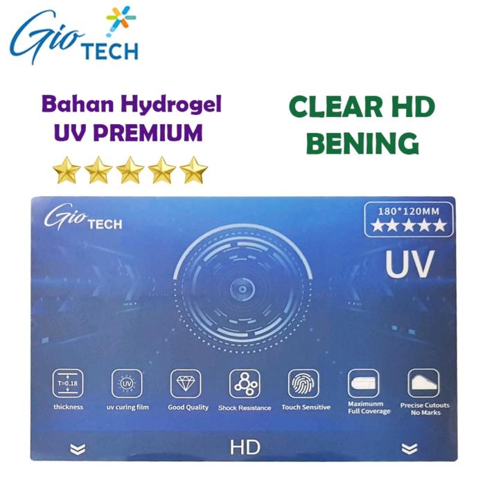 Jual Hydrogel Clear Gio Tech UV Premium 5A Grade Free potong untuk segala jenis HP - Kota ...