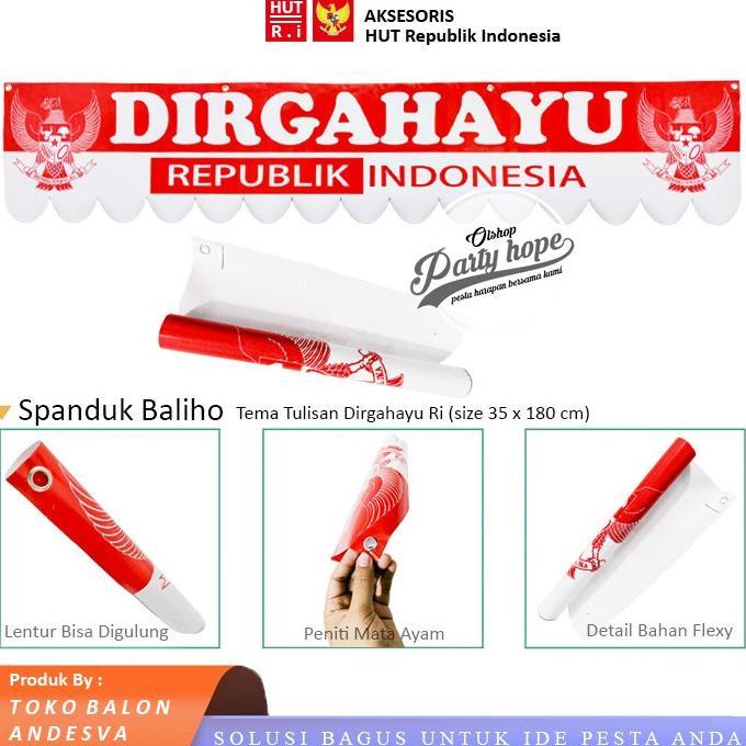 Jual Merdeka Spanduk Dirgahayu Republik Indonesia / Banner Baliho Hut ...