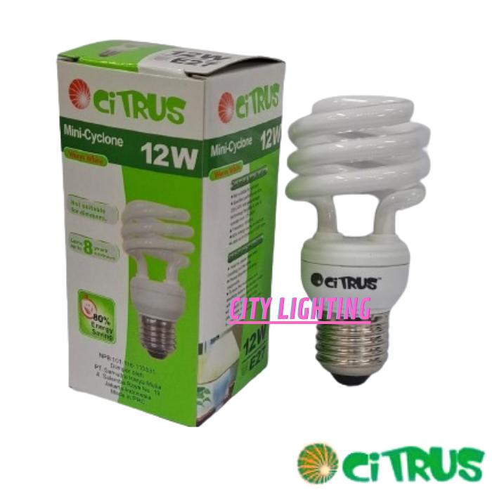 Jual Citrus Lampu Mini-Cyclone Helix 12 Watt E27 Spiral|Bohlam Hemat Energi Warm White - Jakarta ...
