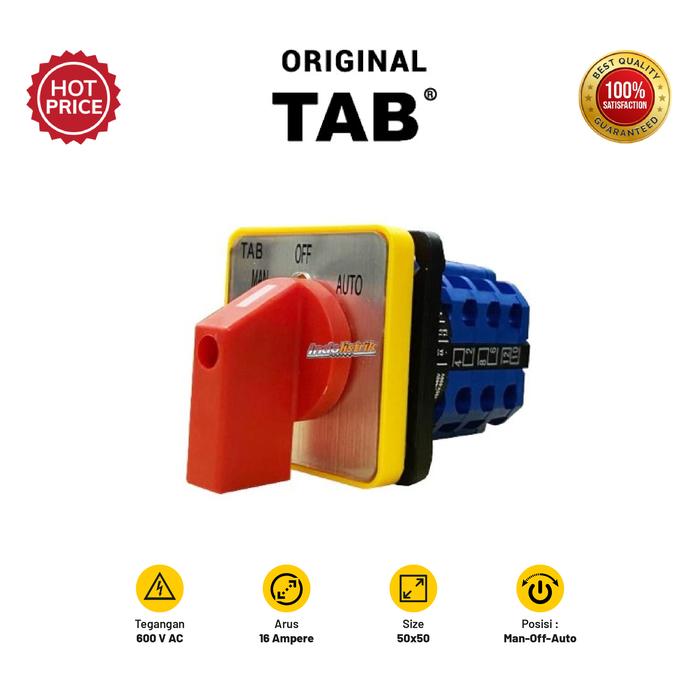 Promo Selector Switch 3 Posisi Manual Off Auto 3 Pole SA-16 TAB SA16 3P ...