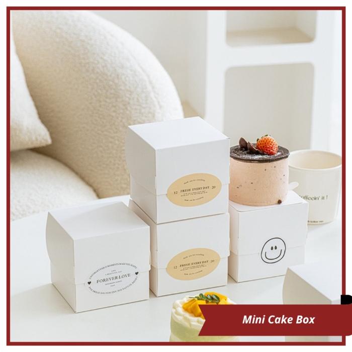Jual Box Chiffon Cake Putih Polos Kotak Kue Box Dessert Cake Tart Mini ...