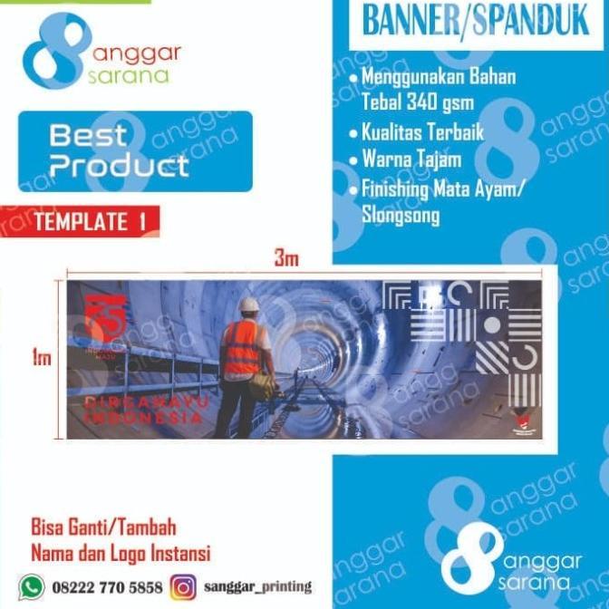 Jual Merdeka Banner Spanduk 17 Agustus Kemerdekaan Hut Ri Ke 75 3X1 M ...