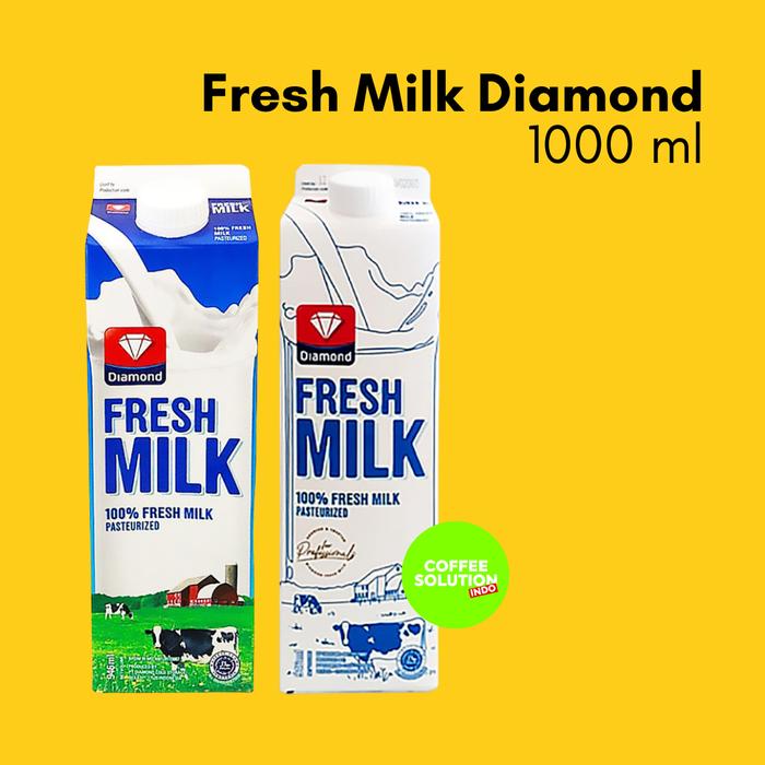 Jual SUSU DIAMOND FRESH MILK PLAIN 1 Liter (946ml) TERMURAH! - Kota ...