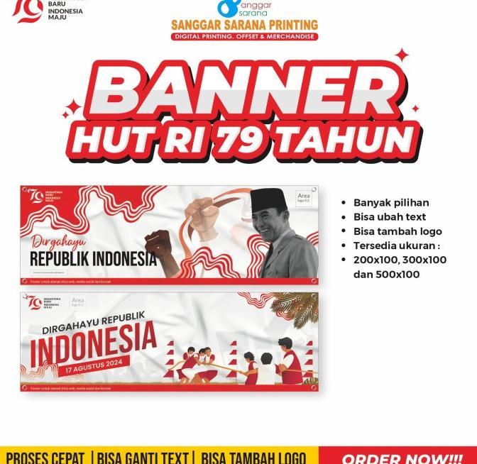 Jual Merdeka Spanduk Hut Ri / Spanduk 17 Agustus / Banner Kemerdekaan ...
